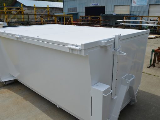 Roll Off Waste Container With Lid - SCS Manufacturing Inc.
